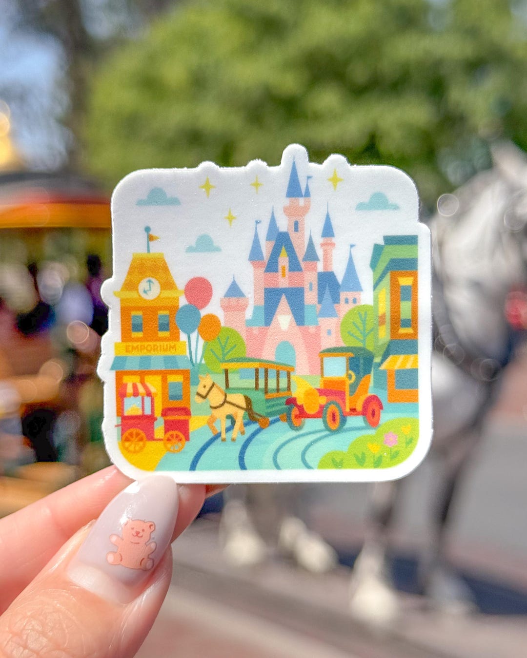 View From Main Street USA Laptop Sticker/ Old Timey Vintage Nostalgia ...