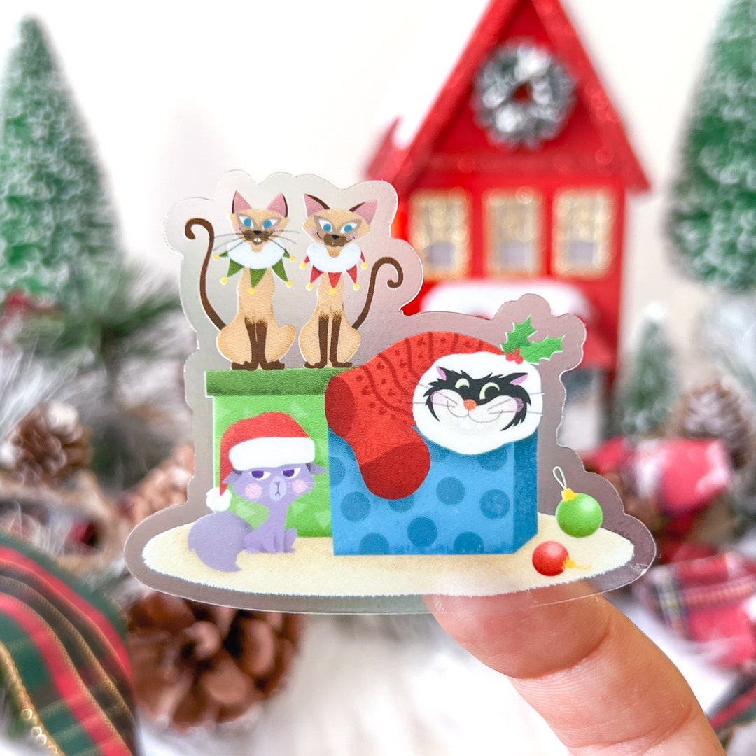 Yzma, Si, Am, Lucifer Presents Transparent Sticker/ Xmas Holiday Disney ...