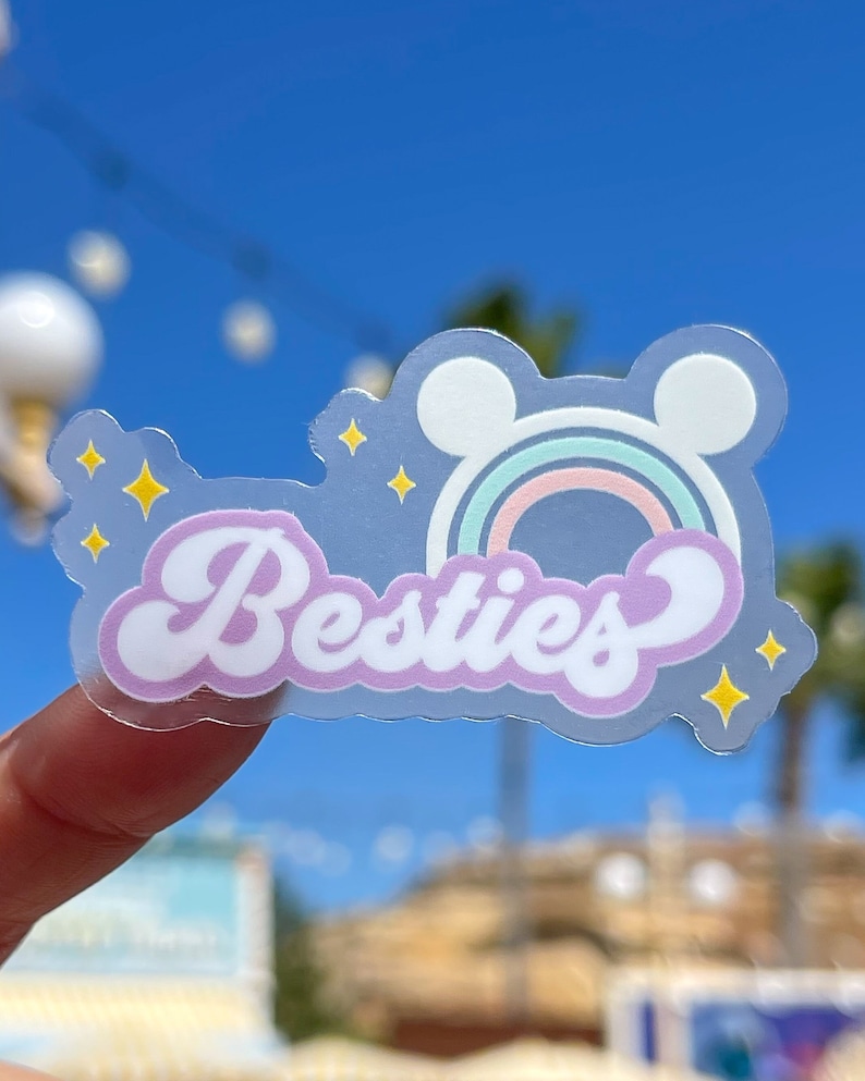 Besties (purple Version) Transparent Sticker/ Disney Cute Best Friend ...