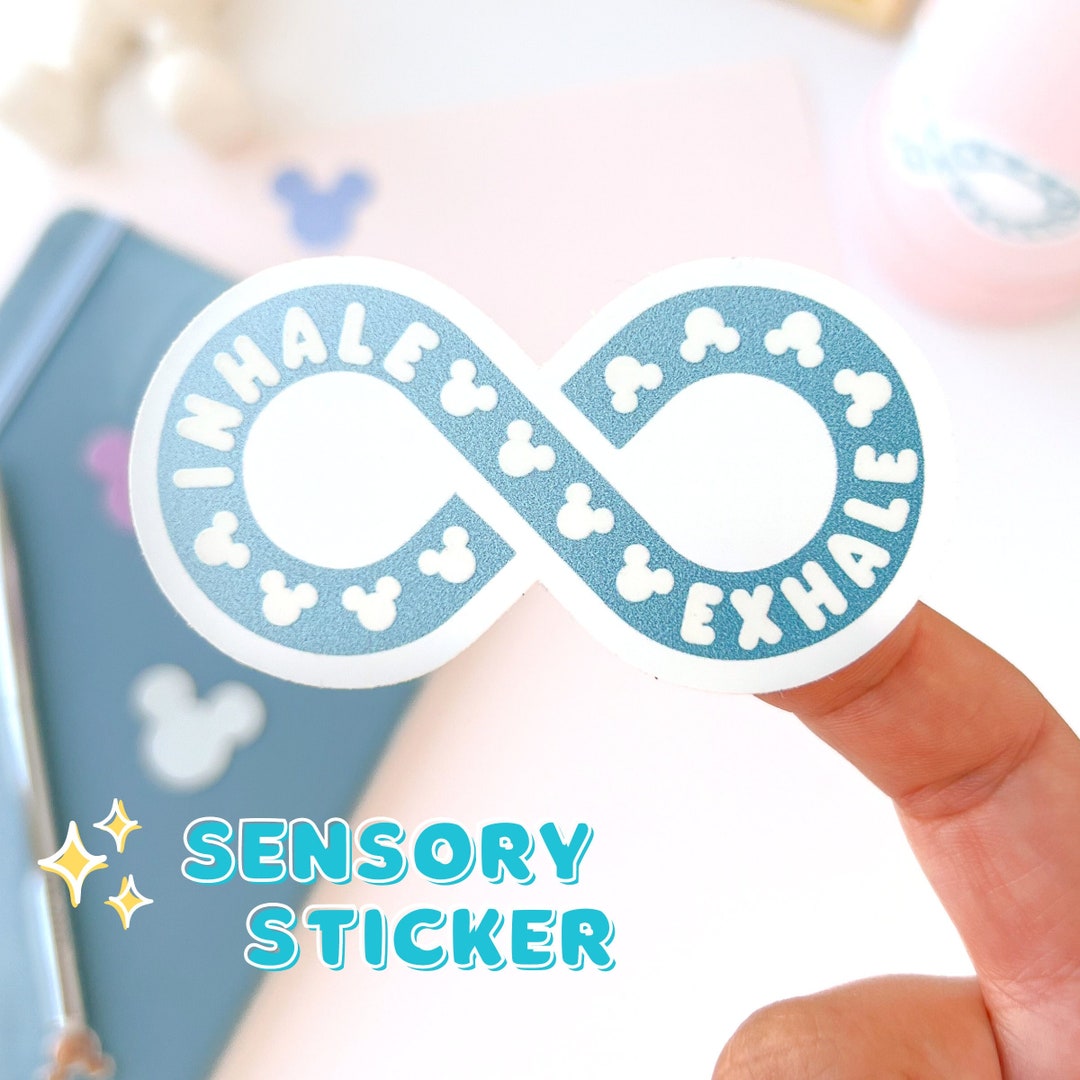 Inhale Exhale Infinity Sensory Sticker Breathing Calming Grounding