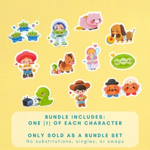 Toy Story Sticker Bundle Collection (11 Stickers)/ Woody Buzz Bullseye ...