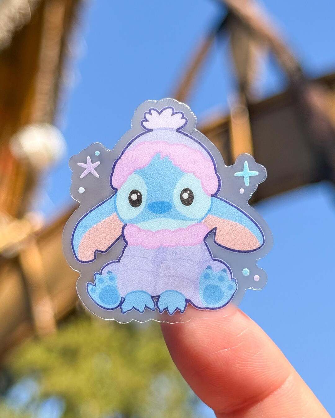 Puffer Stitch Transparent Disney Laptop Stickers/ Winter Lilo and ...