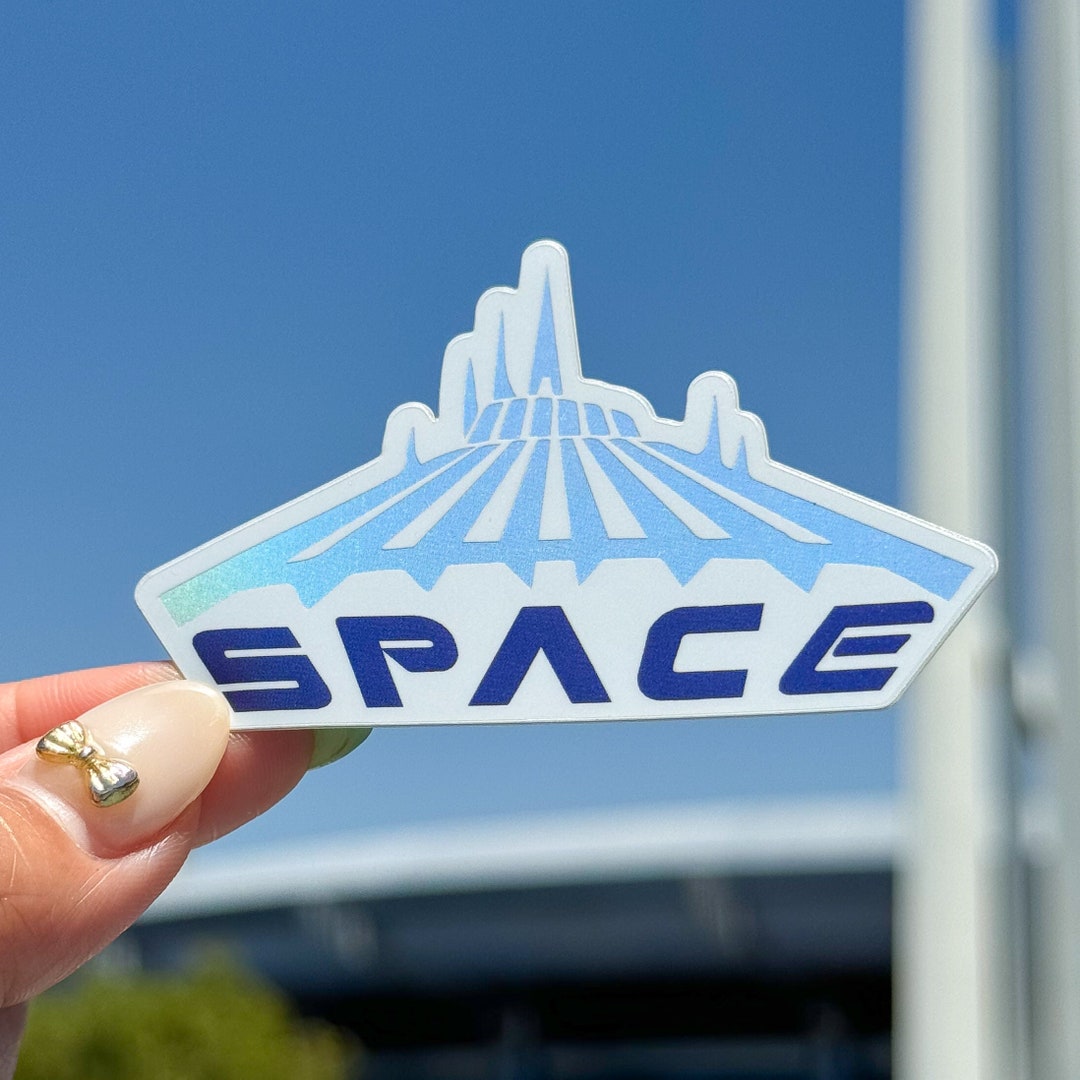 Space Mountain Holographic Sticker/ Minimalist Disneyland Disney World ...