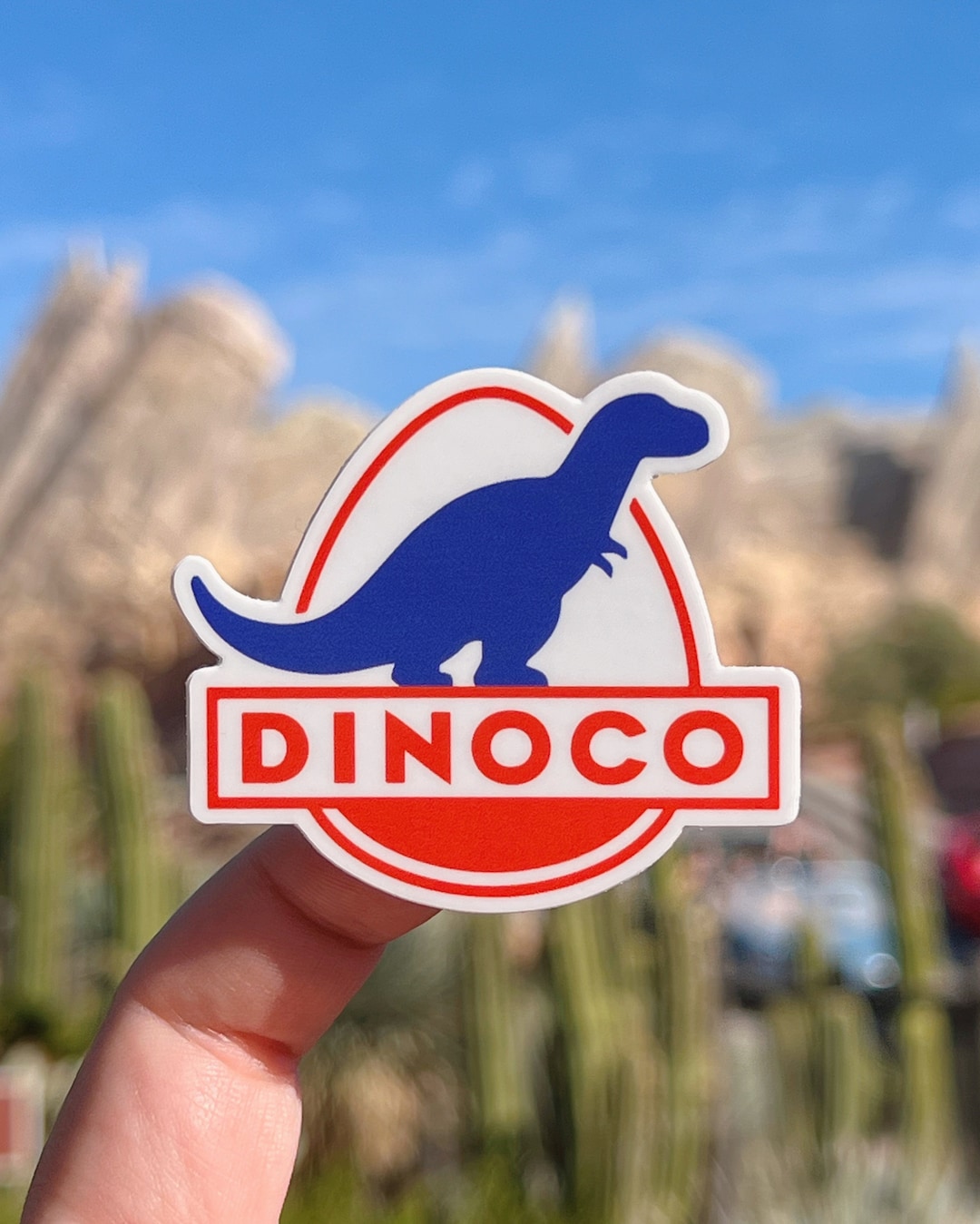Dinoco Gas Company Sticker/ Carsland Radiator Springs Lightning Mcqueen ...