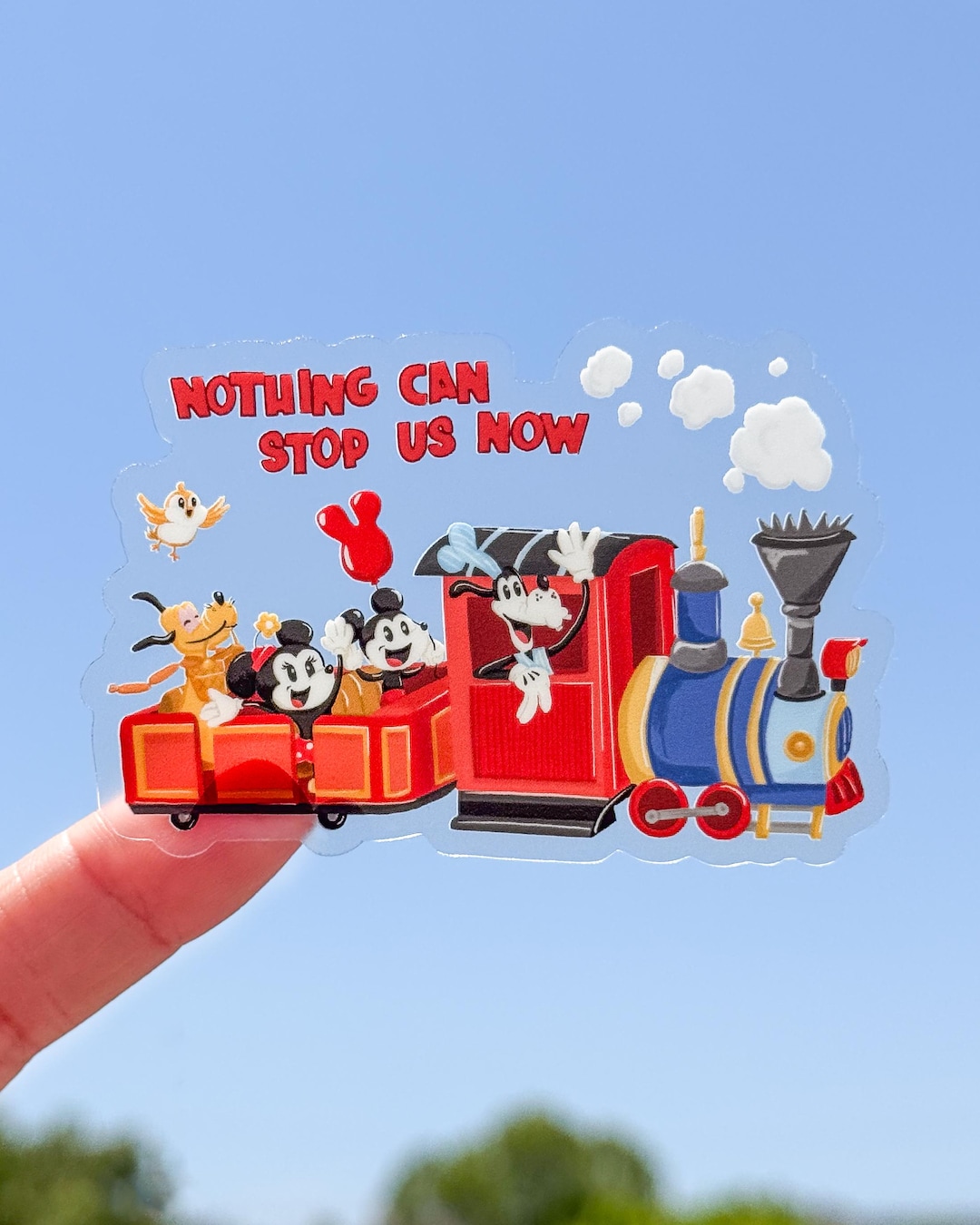 Runaway Railway Transparent Disney Laptop Stickers/ Mickey and Minnie ...