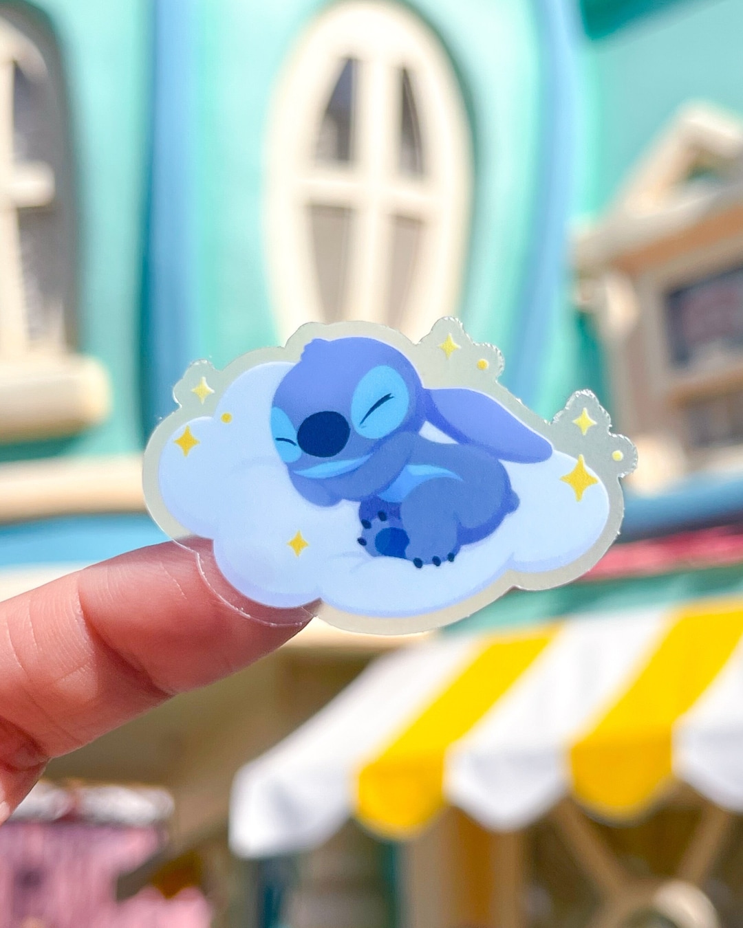 Sleepy Baby Stitch Transparent Laptop Sticker/ Disney Dogs Decal/ Lilo ...