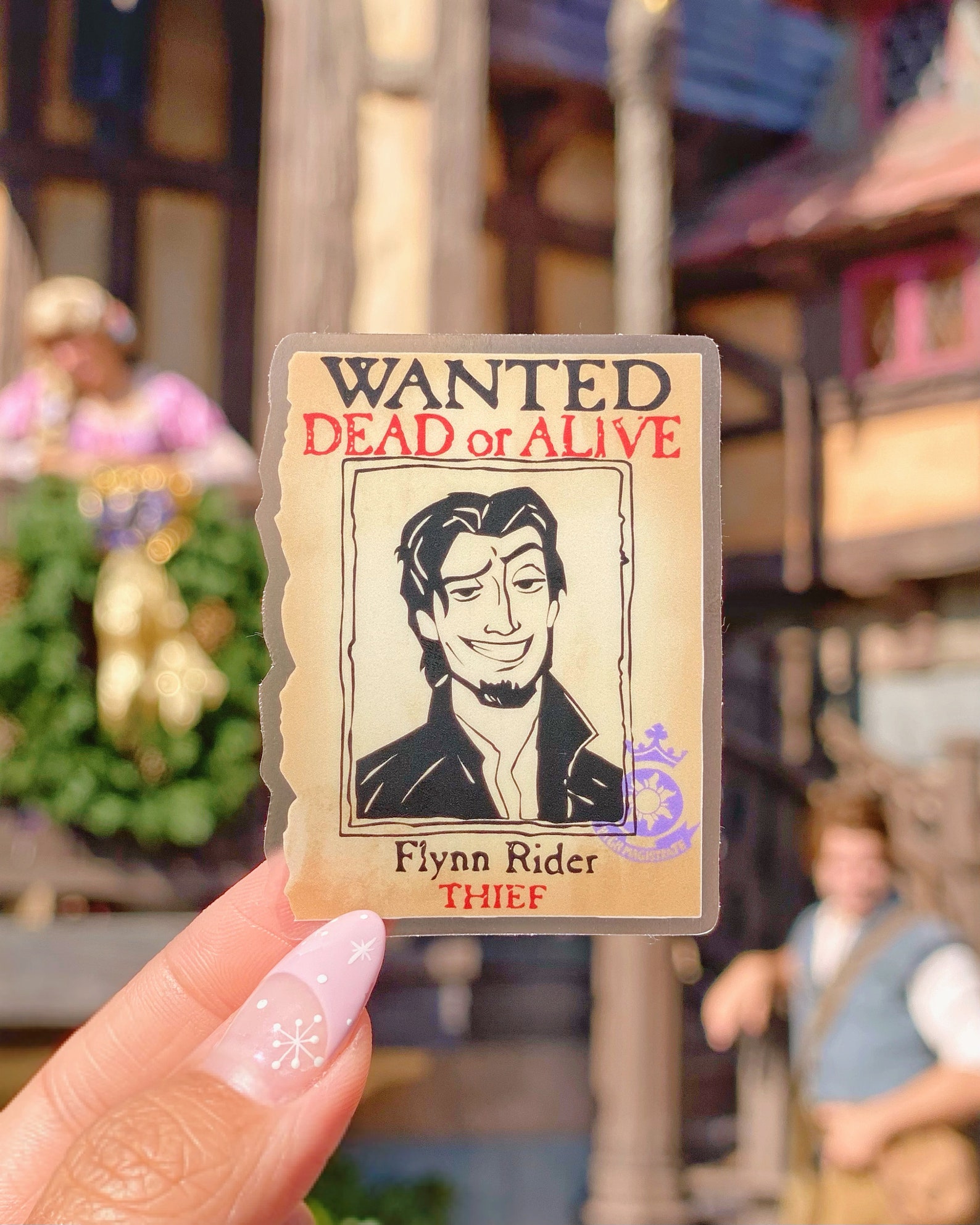 Flynn Rider Wanted Poster Transparent Stickers/ Princess Rapunzel ...