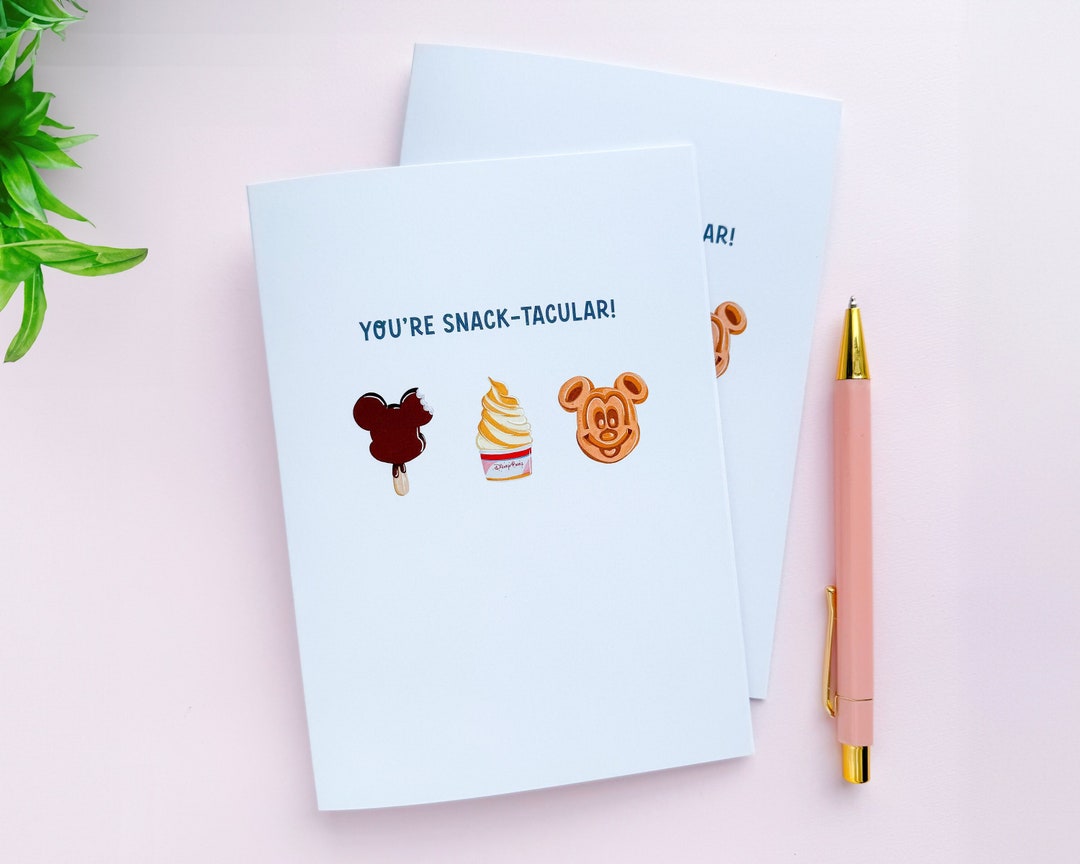 You're Snack-taculr Thank You Blank Card With Envelope/ 3 Pack Disney ...