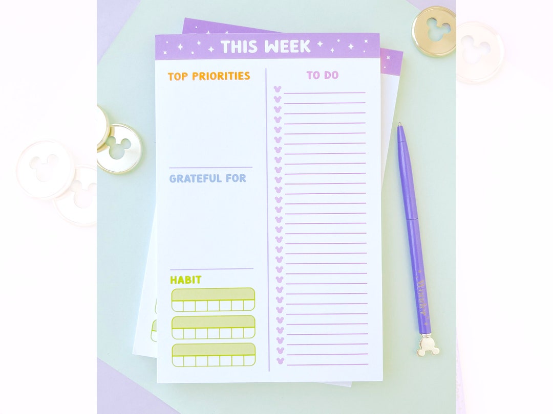 Rainbow to Do List With Habit Tracker & Gratitude Weekly Planner ...