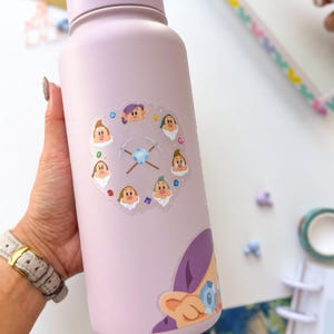 Mining Dwarfs Wreath Transparent Laptop Sticker Disney Decal/ Snow ...