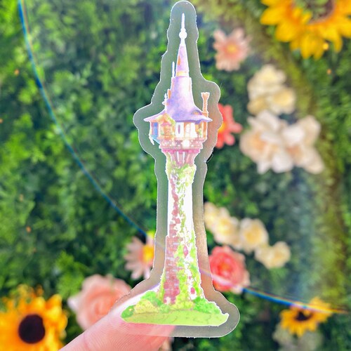 Tangled Tower Rapunzel Transparent Laptop Stickers/ VSCO - Etsy