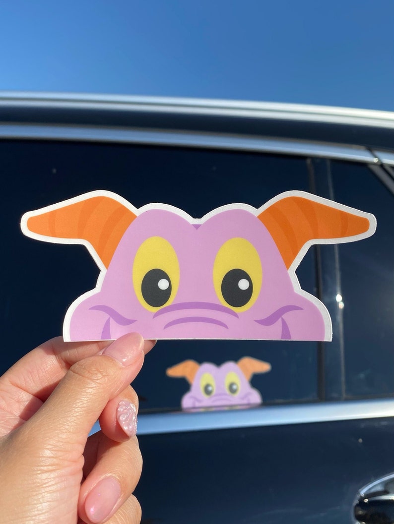 Figment Peeker Transparent Car Decal/ Peekaboo Window Bumper - Etsy