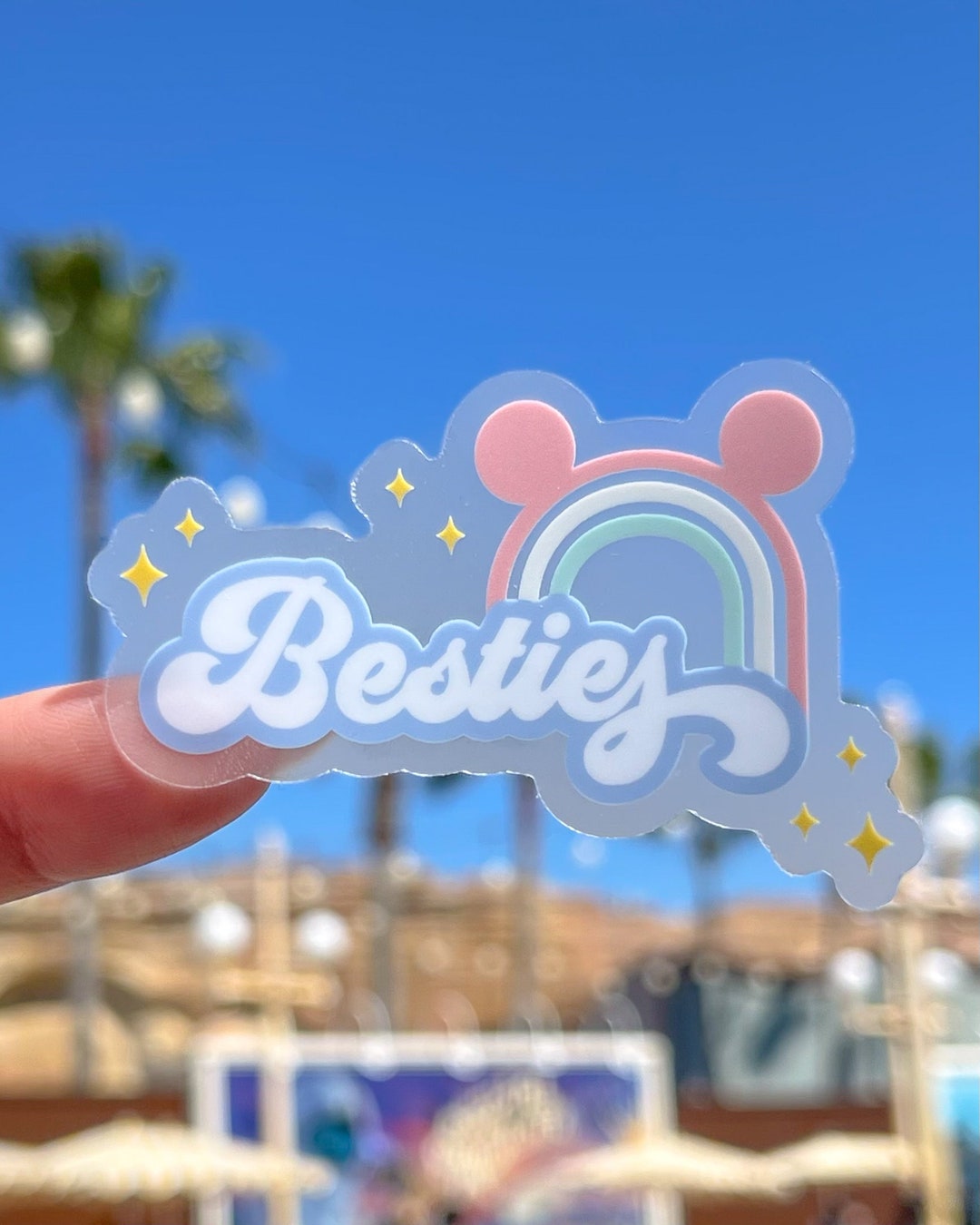 Besties (blue Version) Transparent Sticker/ Disney Cute Best Friend ...