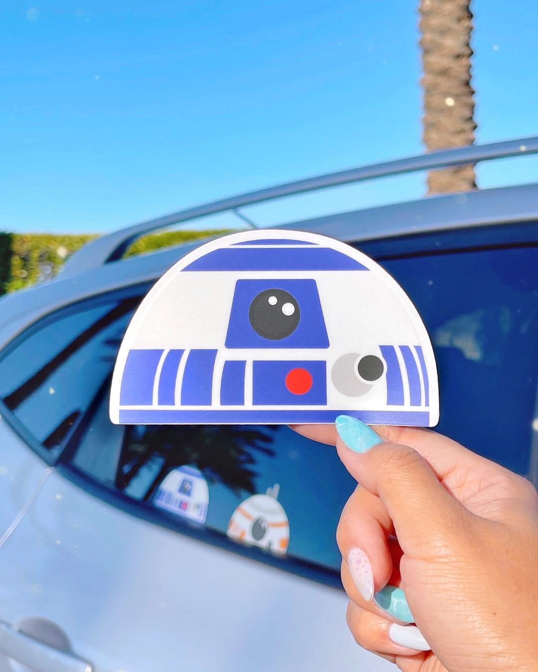 R2D2 Peeker Transparent Car Decal/ Star Wars Droid Peekaboo Window ...