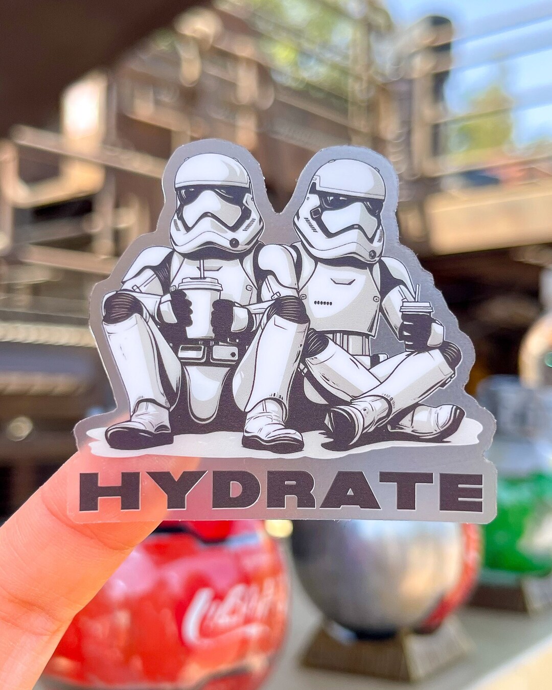 Stormtrooper Hydrate Transparent Laptop Stickers/ Drink Water Reminder ...