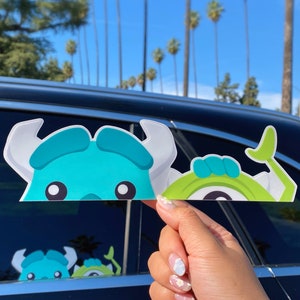 Mike & Sully Peeker Transparent Car Decal/ Monsters Inc Peekaboo Window ...