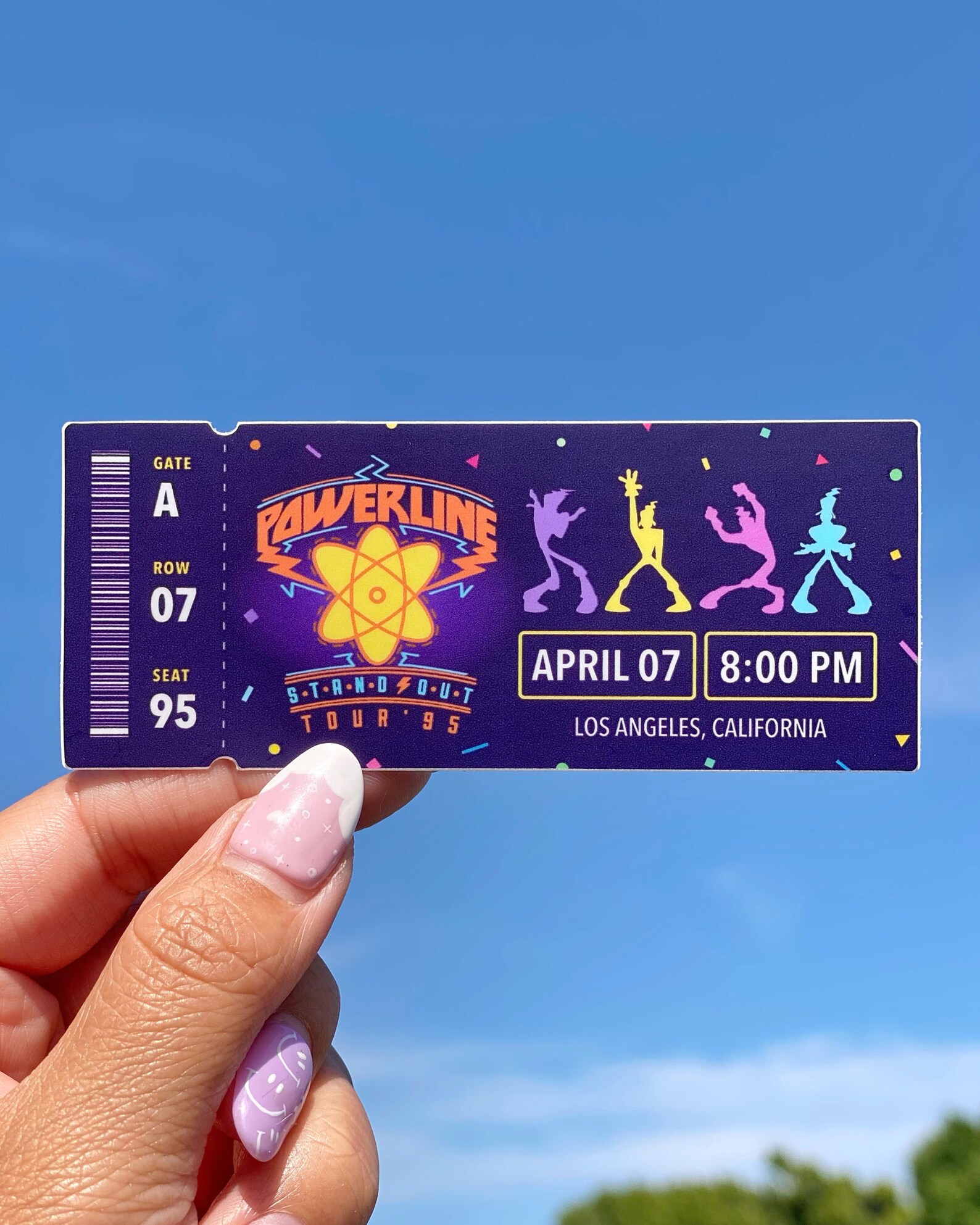 Powerline Concert Ticket Transparent Sticker/ Goofy Max Disney Bujo ...