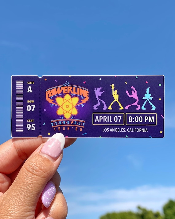 Powerline Concert Ticket Transparent Sticker/ Goofy Max Disney - Etsy