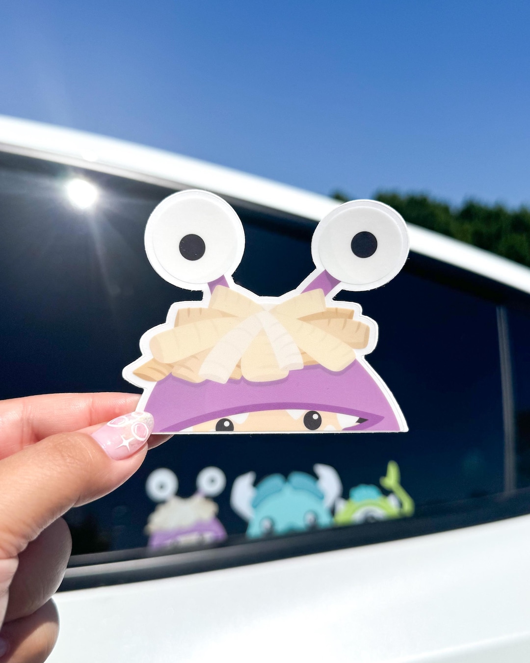 Boo Monsters Peeker Transparent Car Decal/ Monsters Inc Peekaboo Window ...
