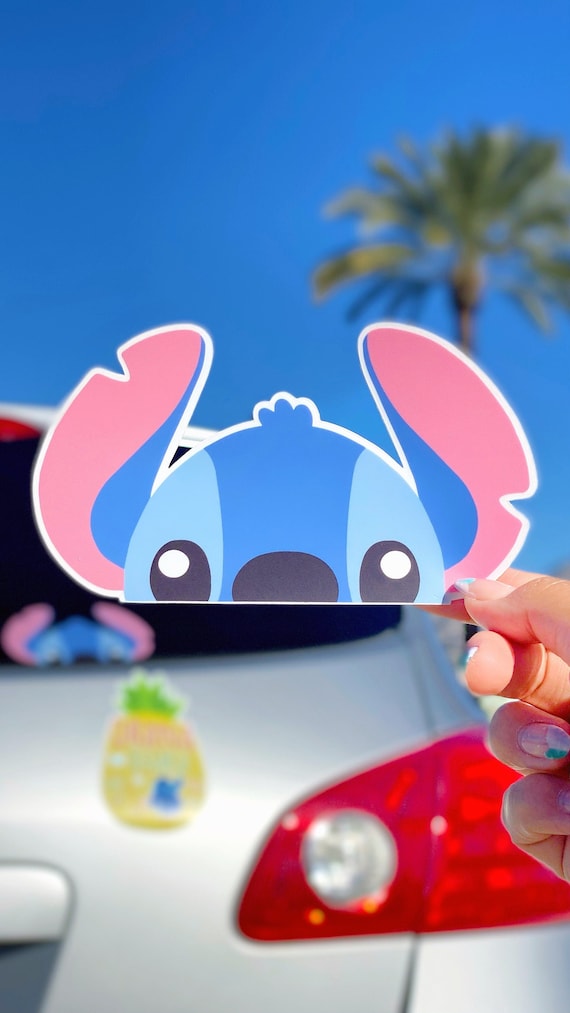 Stitch Peeker Transparent Car Decal/ Lilo Aloha Hawaiian | Etsy