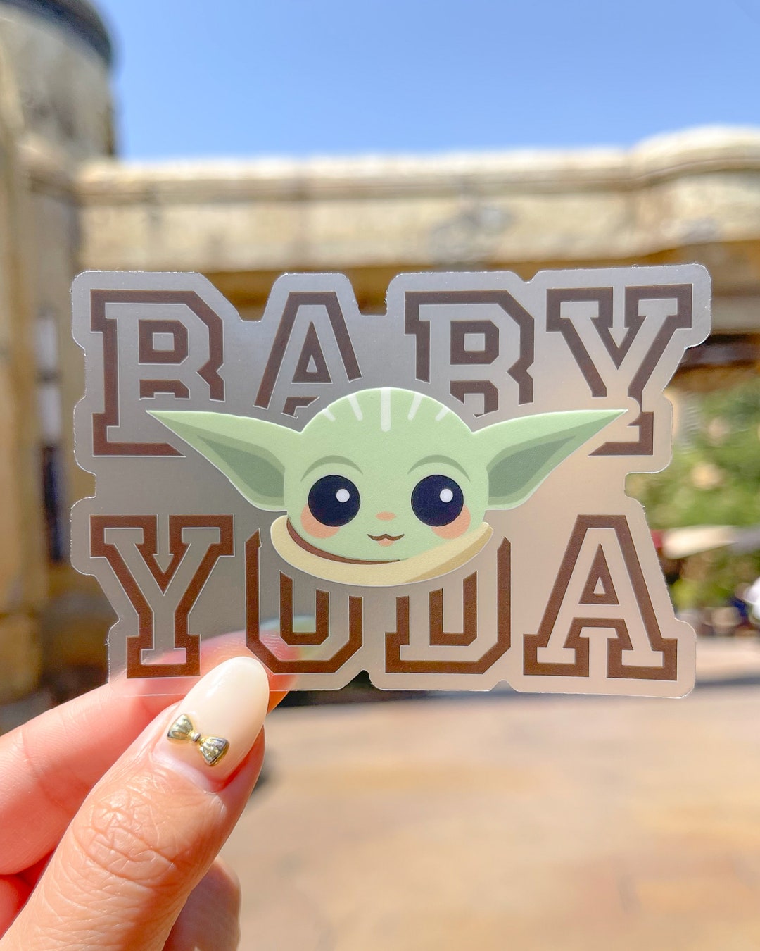Baby Yoda Letterman Transparent Disney Laptop Stickers/ Mandalorian ...