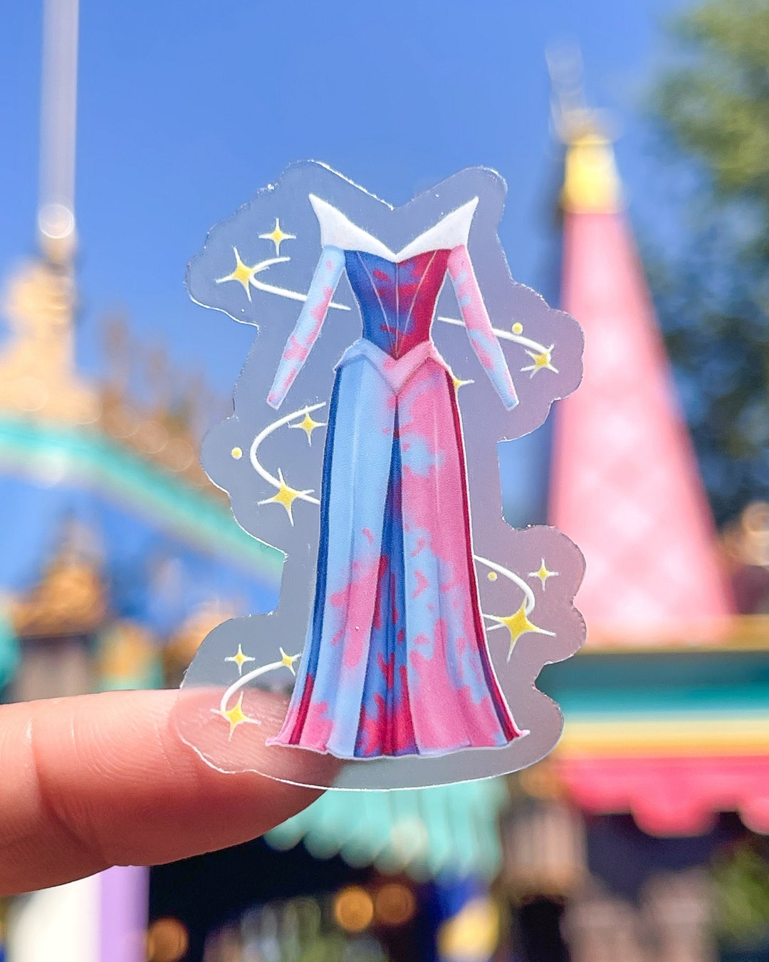 Aurora Princess Dress Transparent Sticker/ Sleeping Beauty Make It Pink ...