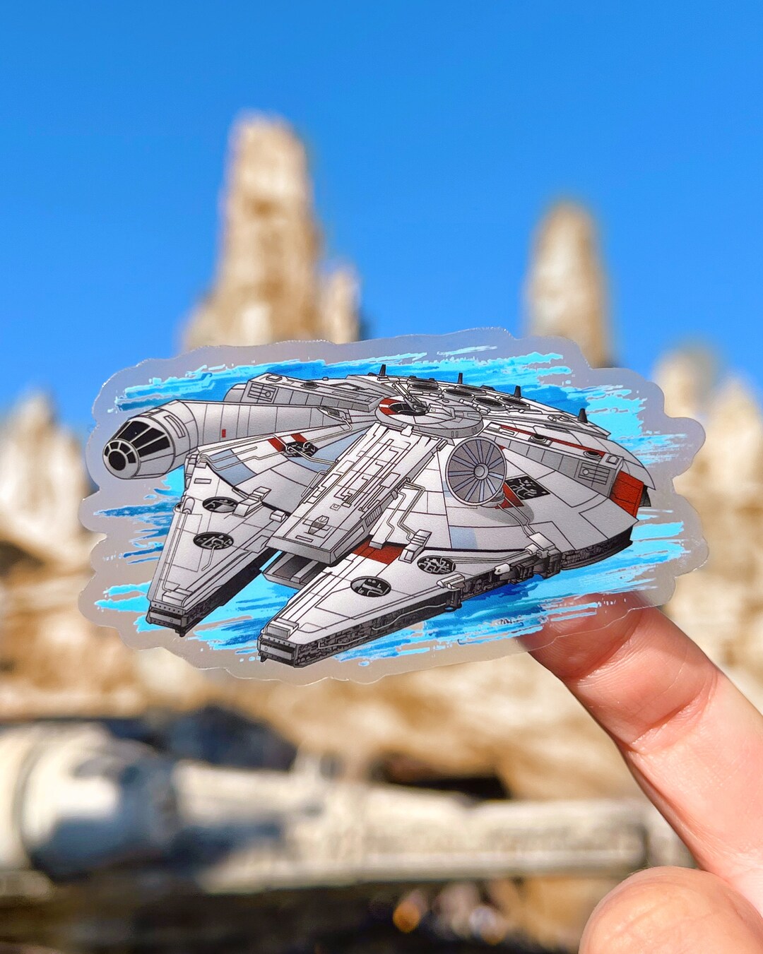 Millennium Falcon Transparent Laptop Sticker/ Star Wars Rebel Alliance ...