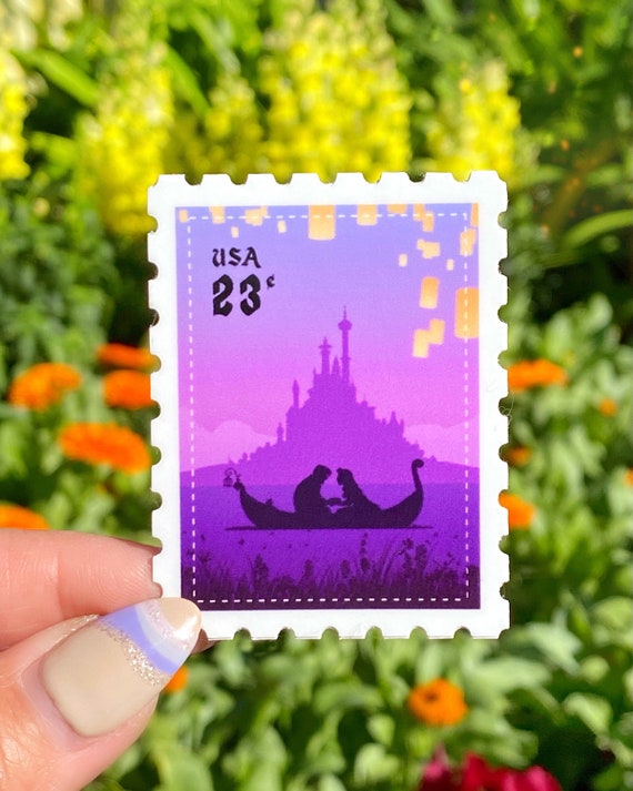 Rapunzel Flynn Rider Postage Stamp Sticker/ Vintage Retro - Etsy