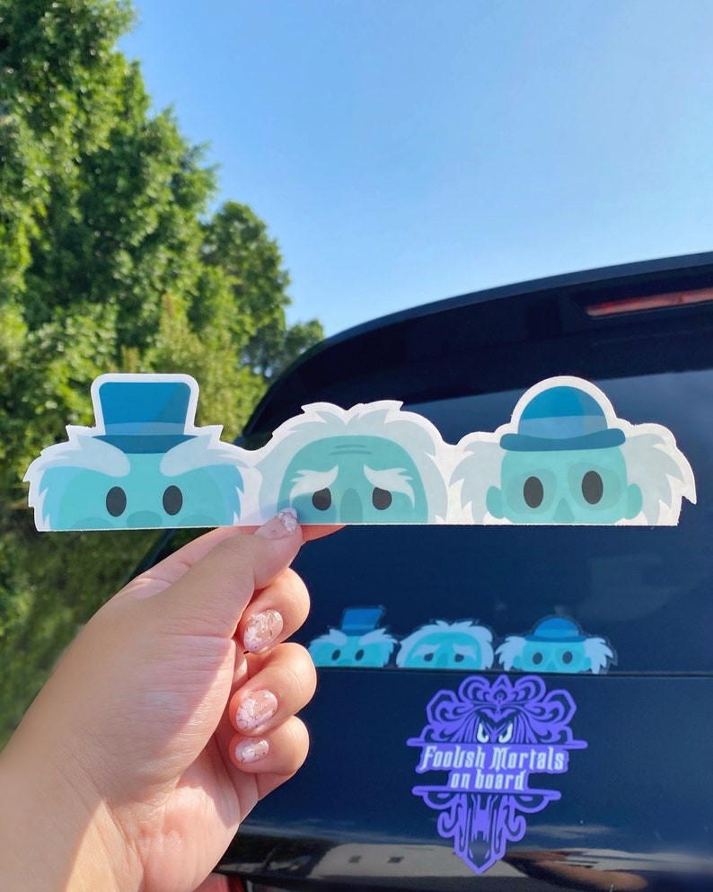 Hitchhiking Ghosts Peeker Car Decal/ Haunted Mansion Peekaboo - Etsy