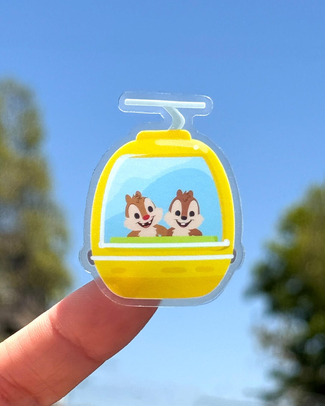 Yellow Skyliner Friends Transparent Laptop Sticker/ Disney Souvenir ...