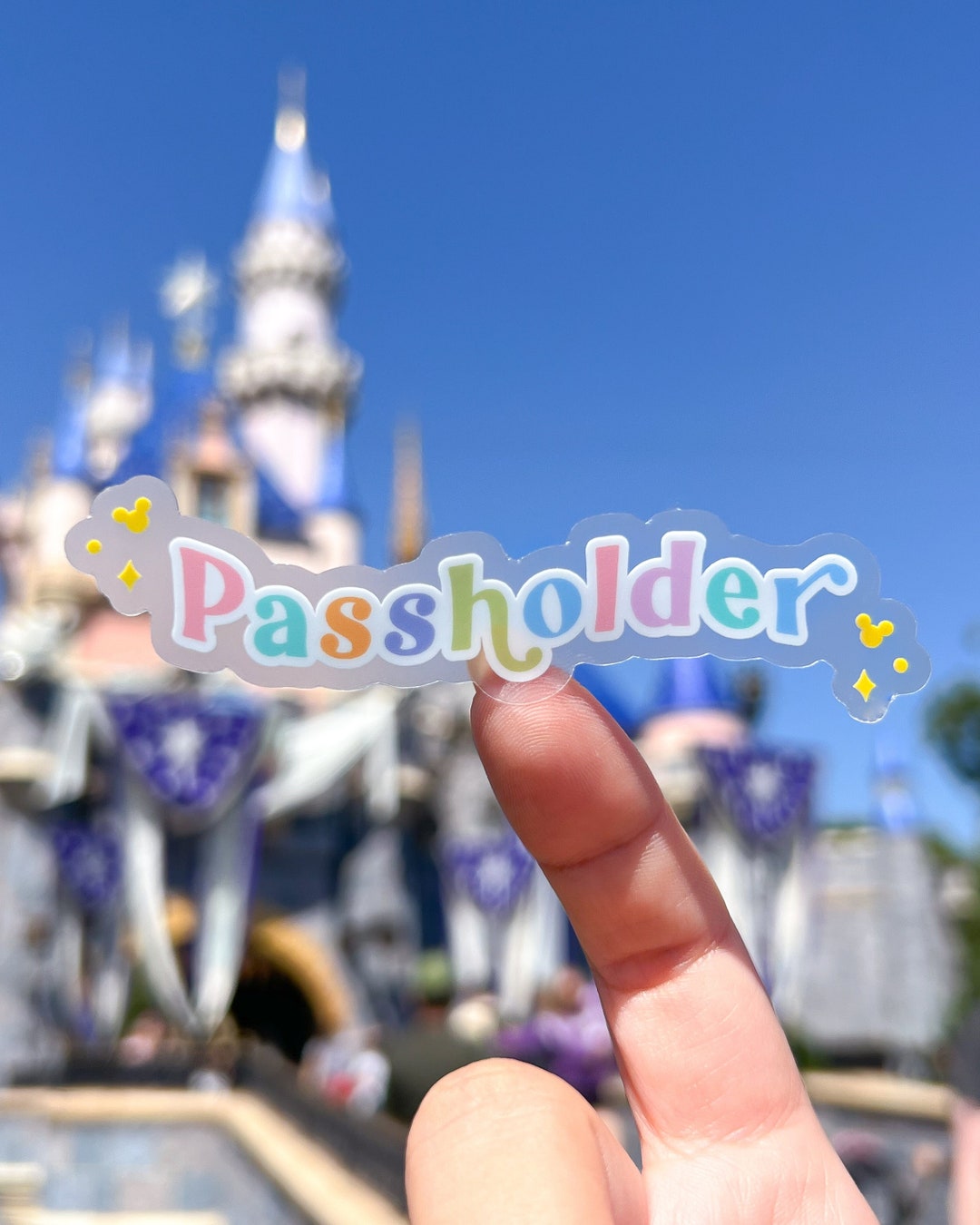 Passholder Transparent Disney Laptop Sticker/ Pastel Affirmation ...