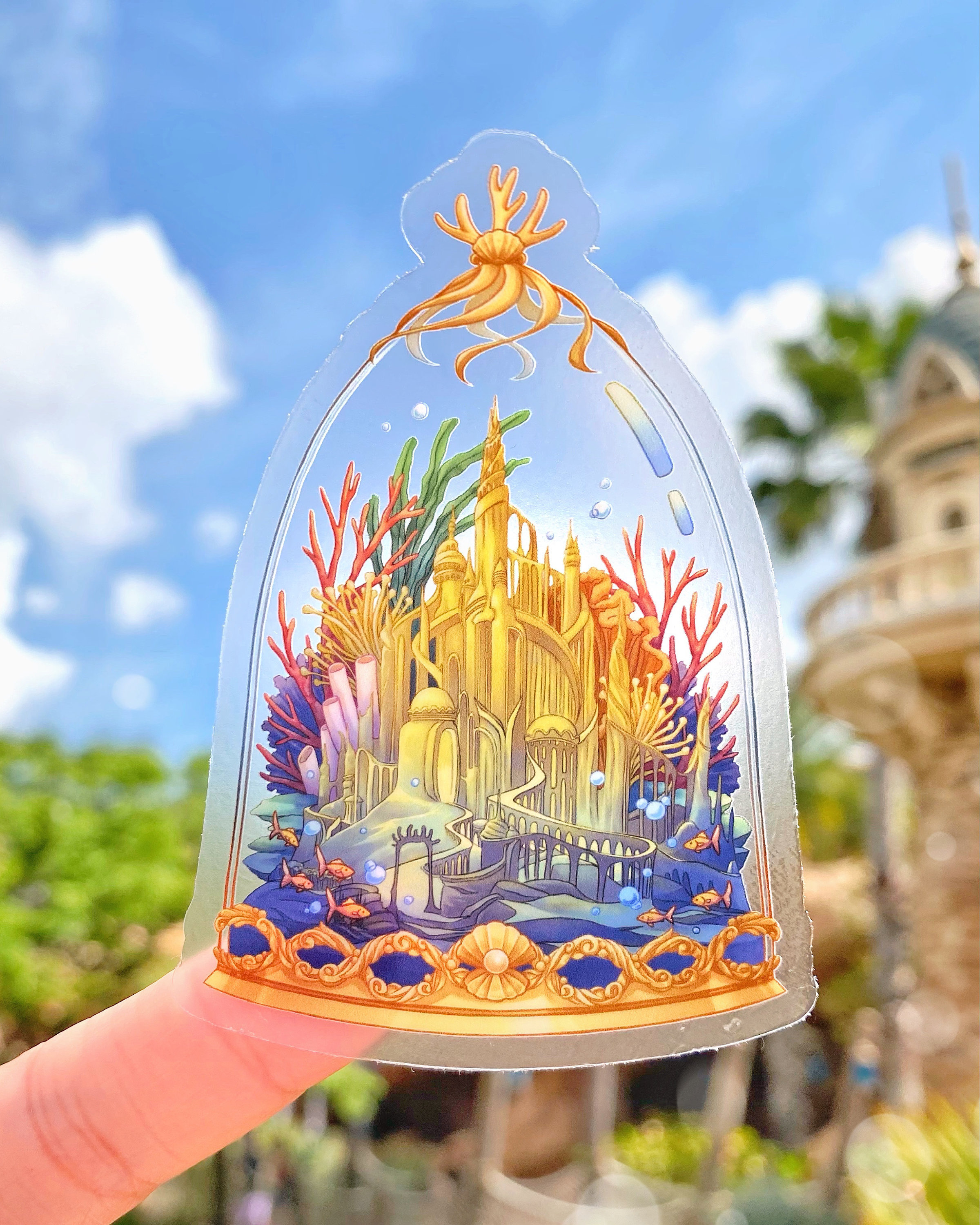 Under the Sea Castle Ariel Aquarium Transparent Sticker/ Ariel - Etsy