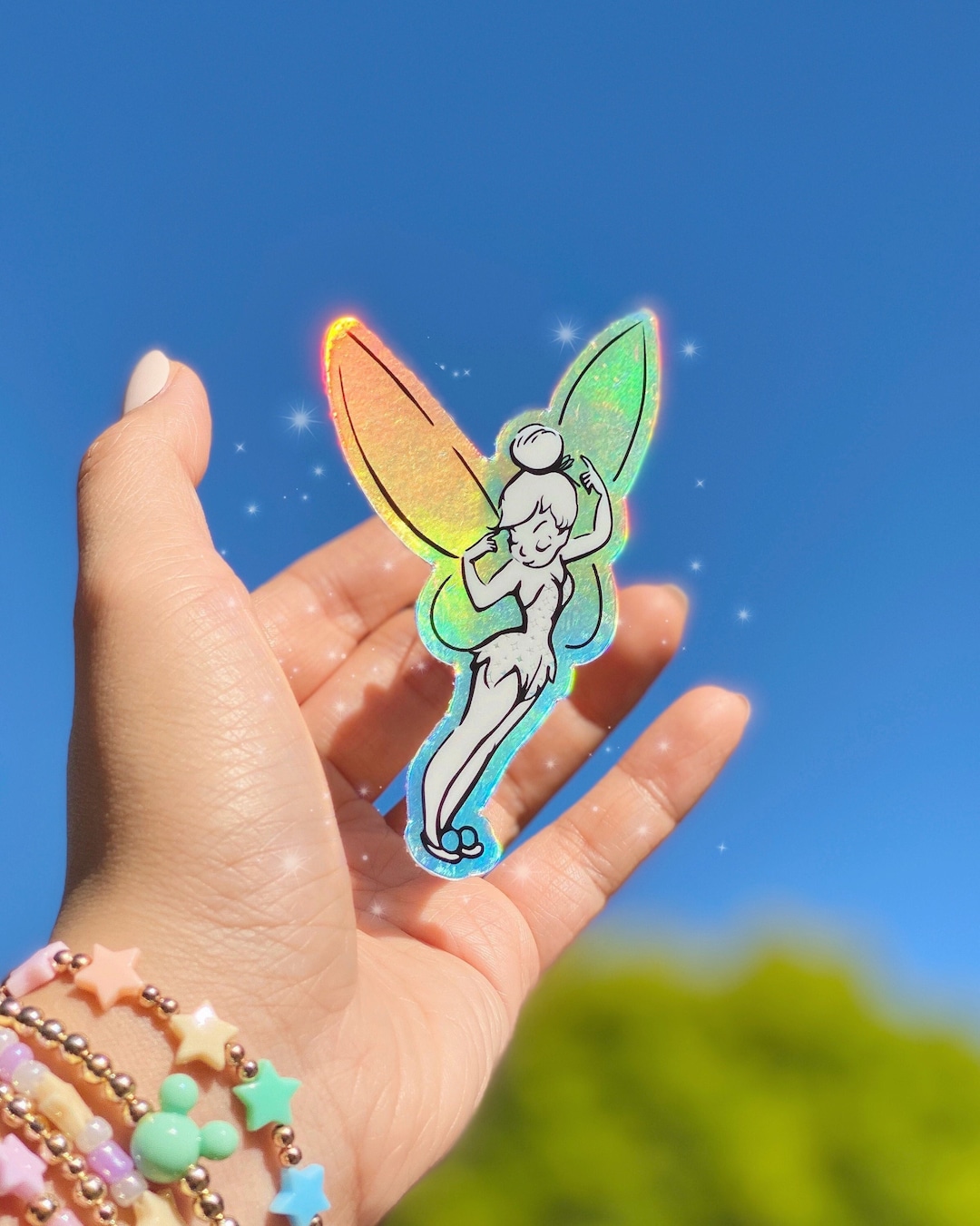 Tinkerbell Holographic Sticker/ Peter Pan Neverland Disney Laptop ...