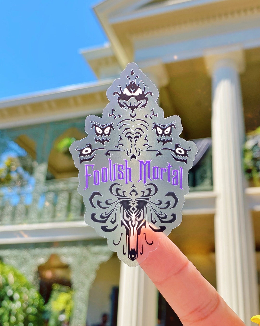 Foolish Mortals Transparent Laptop Sticker/ Disney Haunted Mansion ...