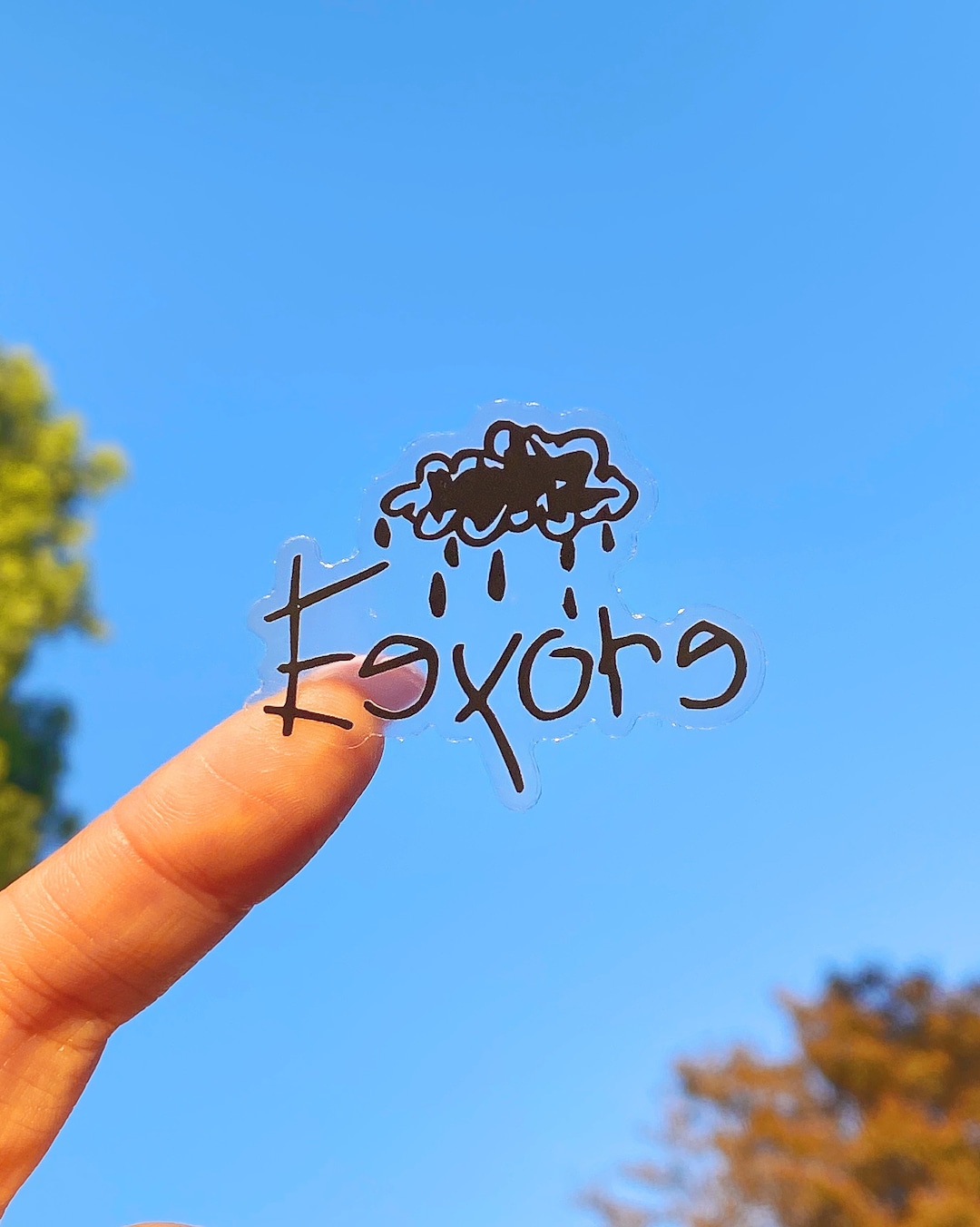 Eeyore Autograph Transparent Sticker/ Pooh Signature Classic - Etsy
