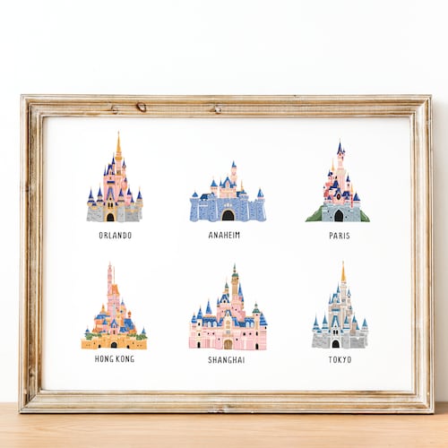 Castles Collection Art Print/ Disney Castles Home Decor/ - Etsy