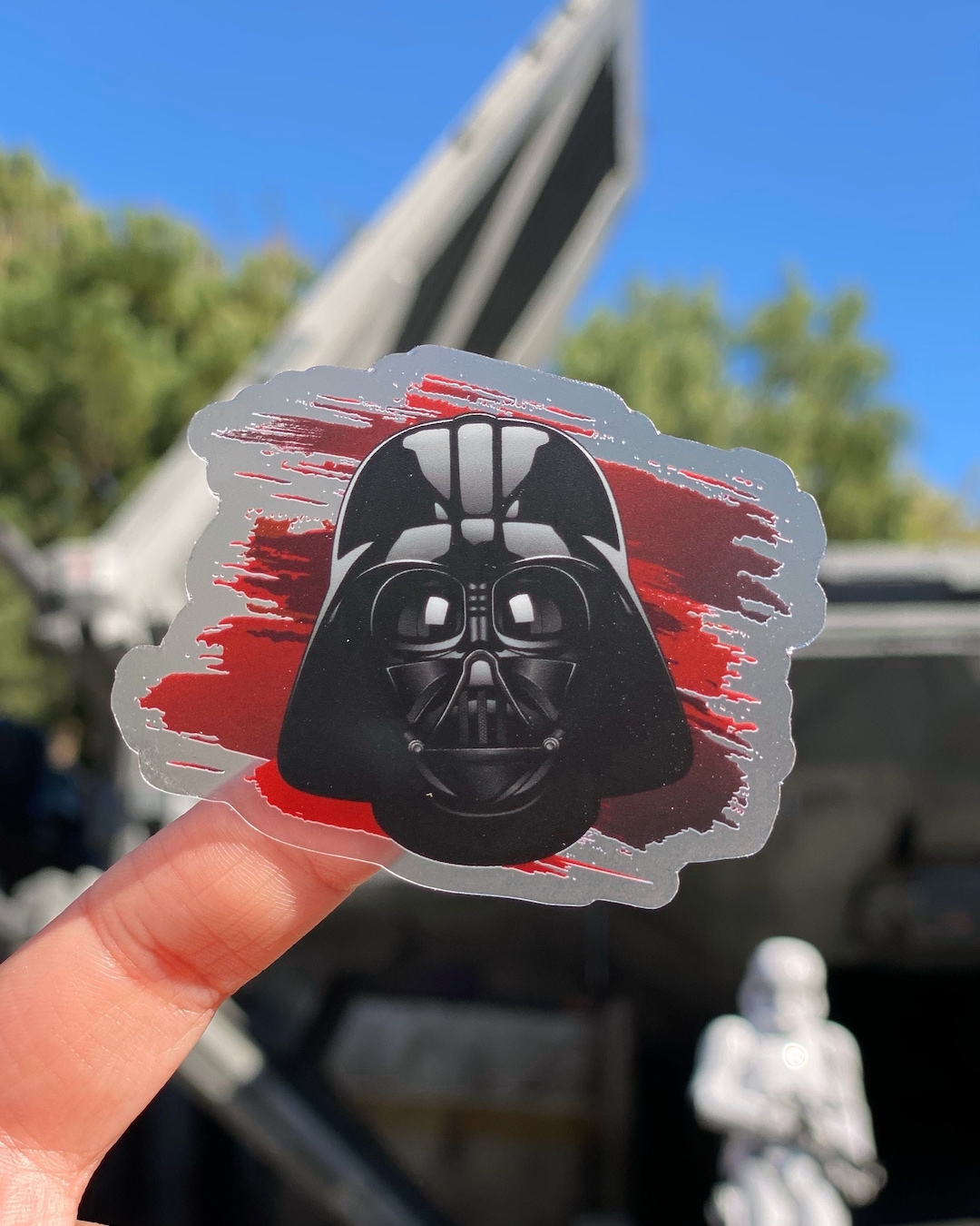 Darth Vader Star Wars Helmet Transparent Laptop Sticker Disney Decal ...