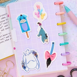 Eeyore Wildflower Wreath Transparent Disney Laptop Stickers/ Winnie ...