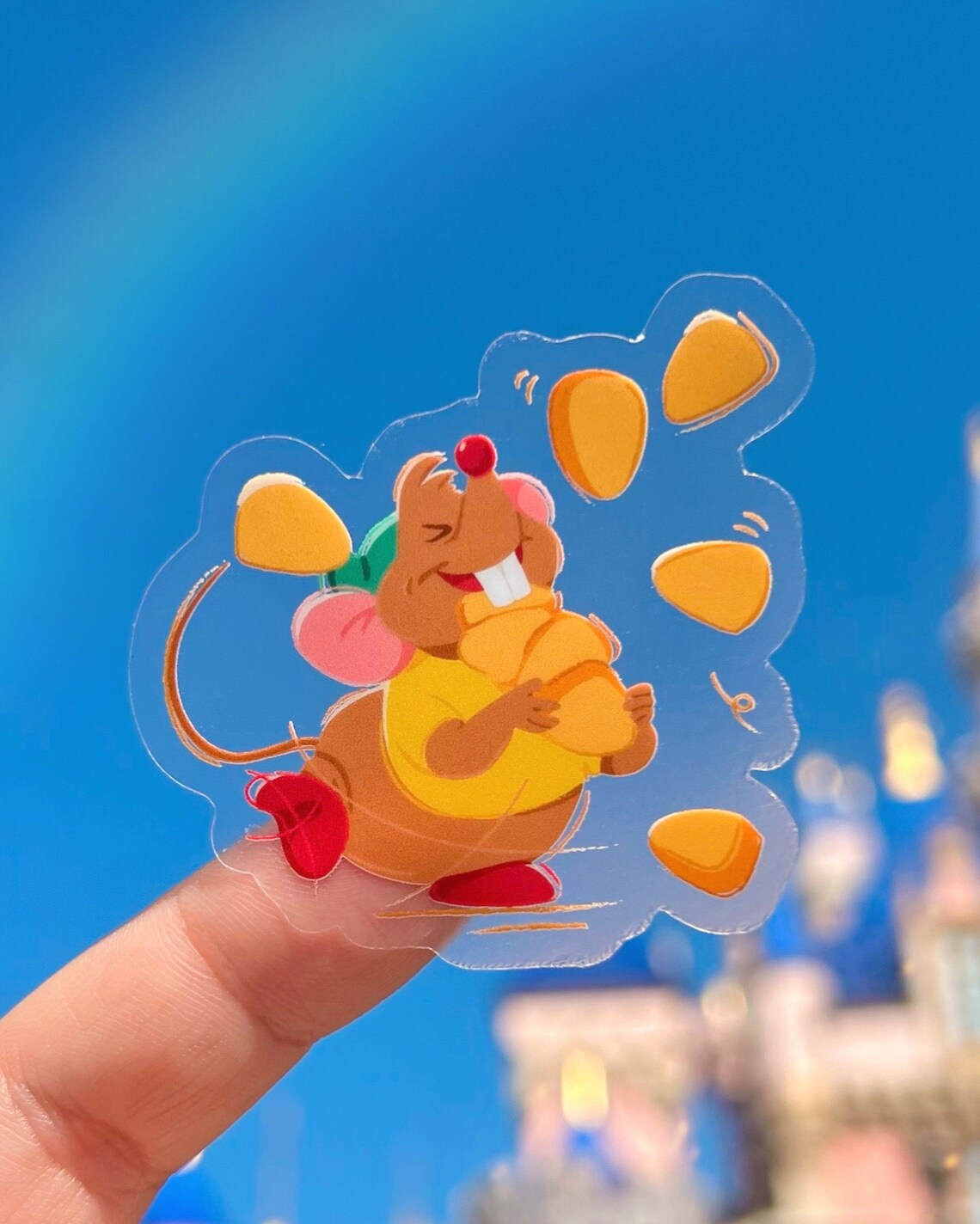 Greedy Gus Gus Transparent Sticker/ Cinderella Sketch Princess - Etsy