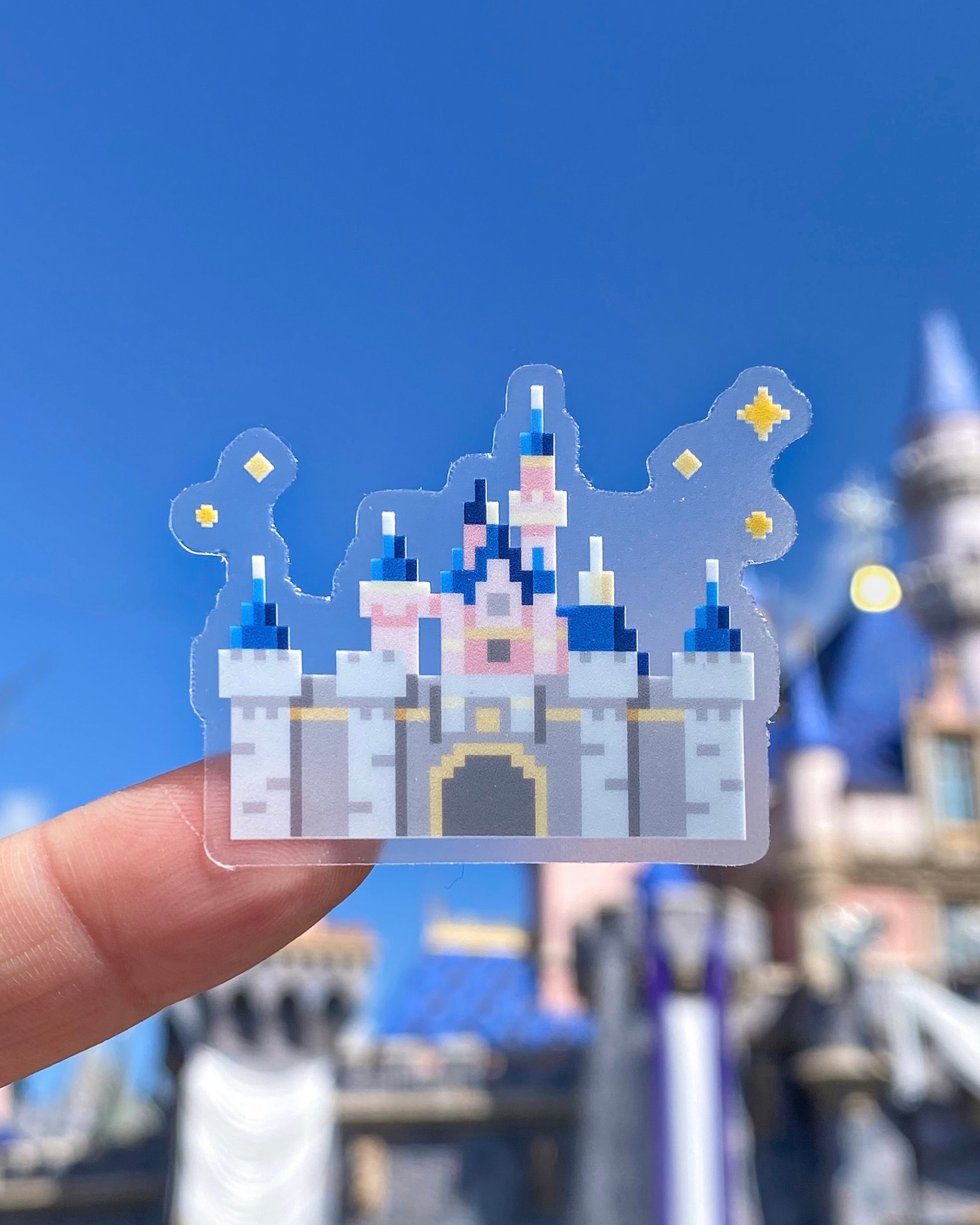 Pixel WDW Castle 8-bit Transparent Laptop Sticker Disney - Etsy