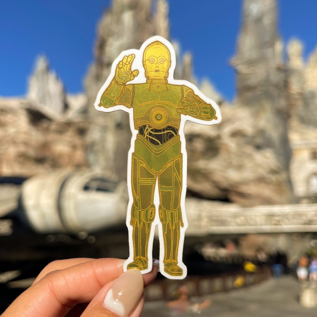 C3PO Holographic Droid Sticker/ Star Wars Disney Laptop Stickers/mickey ...