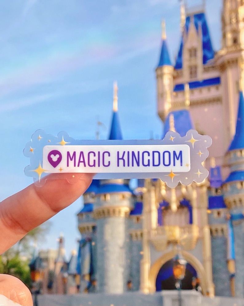 Magic Kingdom Destination Drop Pin Transparent Sticker/ Hidden | Etsy