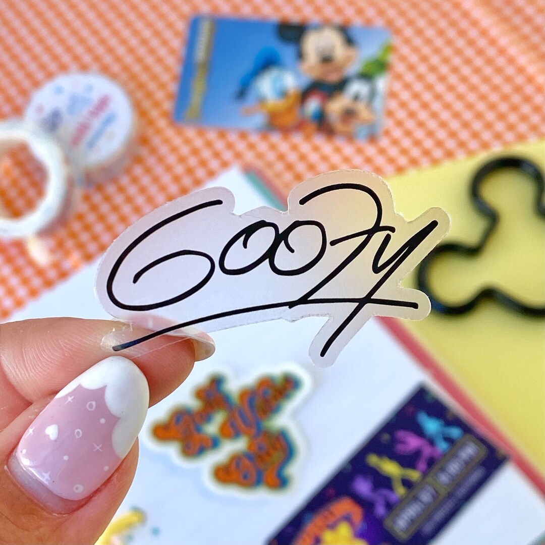 Goofy Autograph Transparent Sticker/ Signature Classic Disney Vacation ...