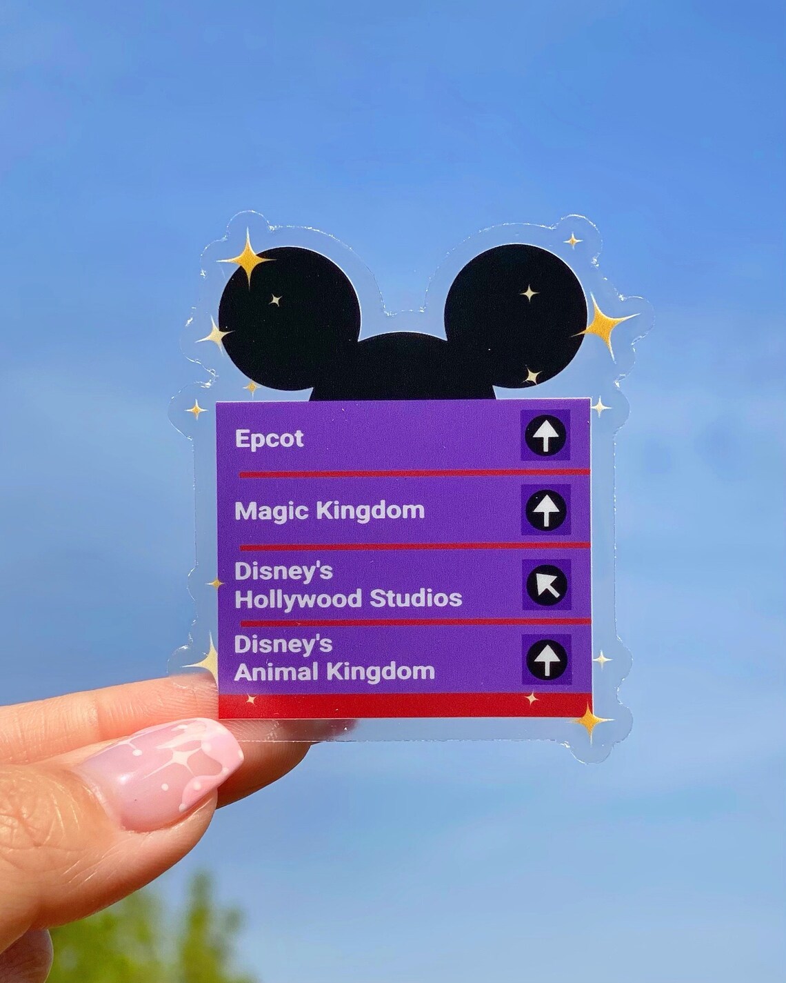 Magic Disney World Road Sign Transparent Laptop Sticker/ - Etsy