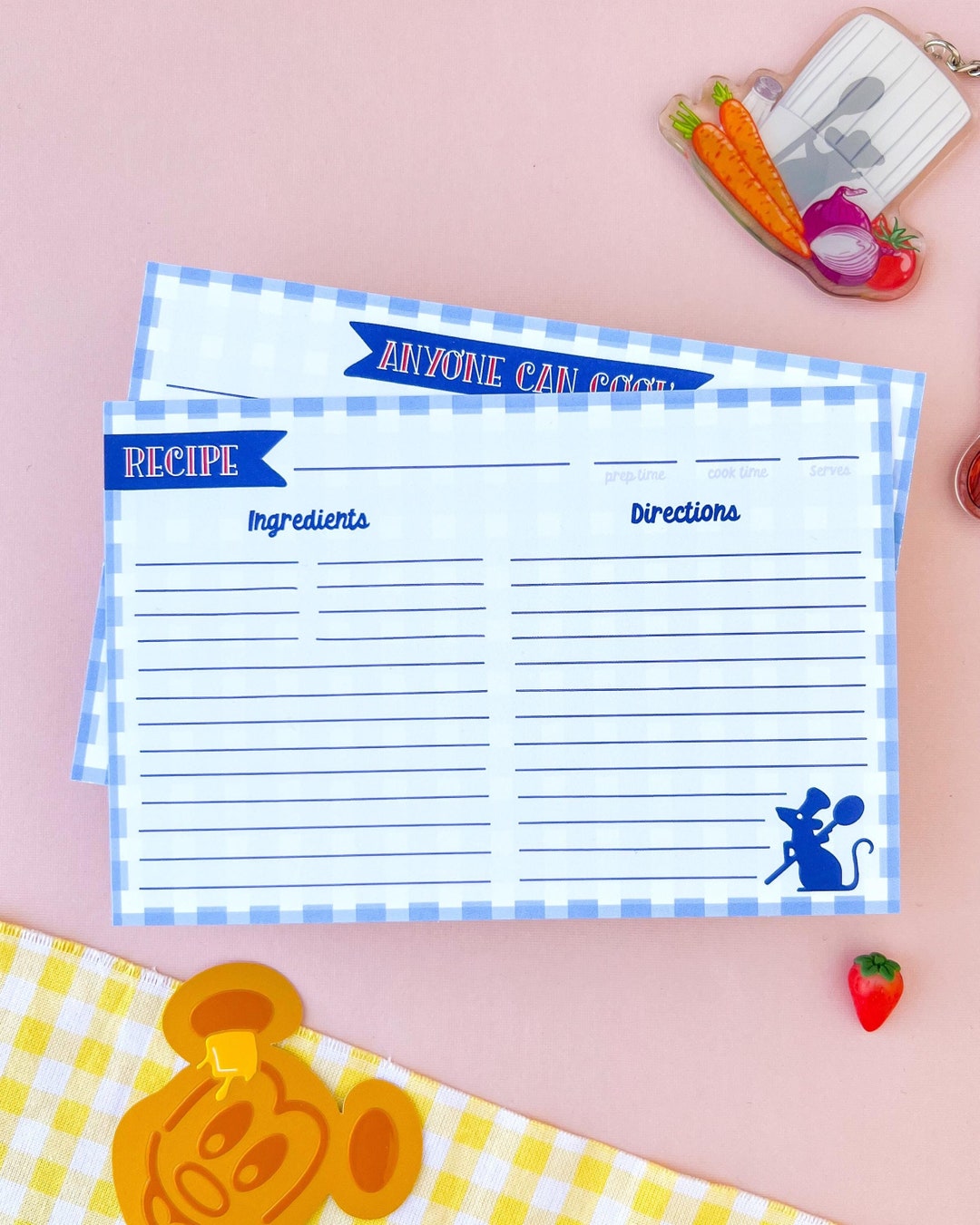 Remy's Recipe Cards (12-pack) / Little Chef Ratatouille Disney Themed ...