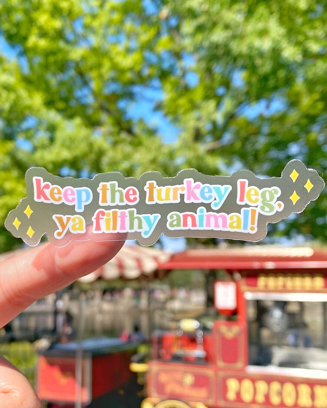 Keep the Turkey Leg, Ya Filthy Animal Quote Transparent Laptop Sticker ...