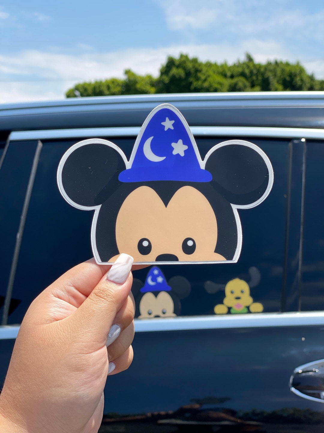 Sorcerer Mickey Peeker Transparent Car Decal/ Fantasmic Peekaboo Window ...