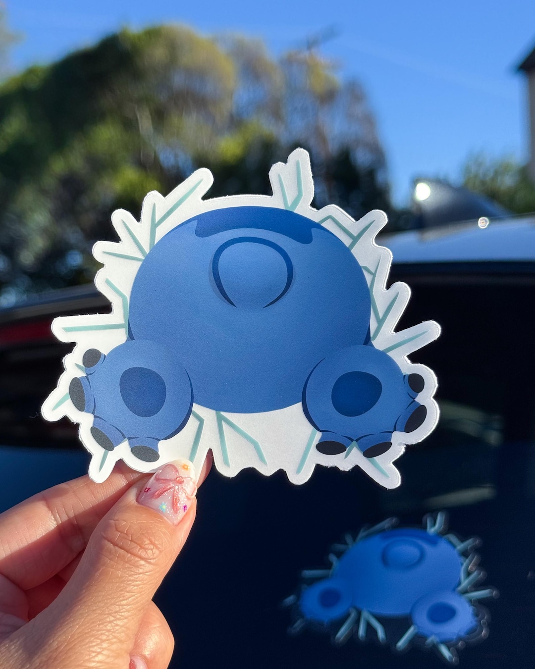 Stitch Butt Crash Landing Transparent Car Decal/ Funny Cracked Window ...