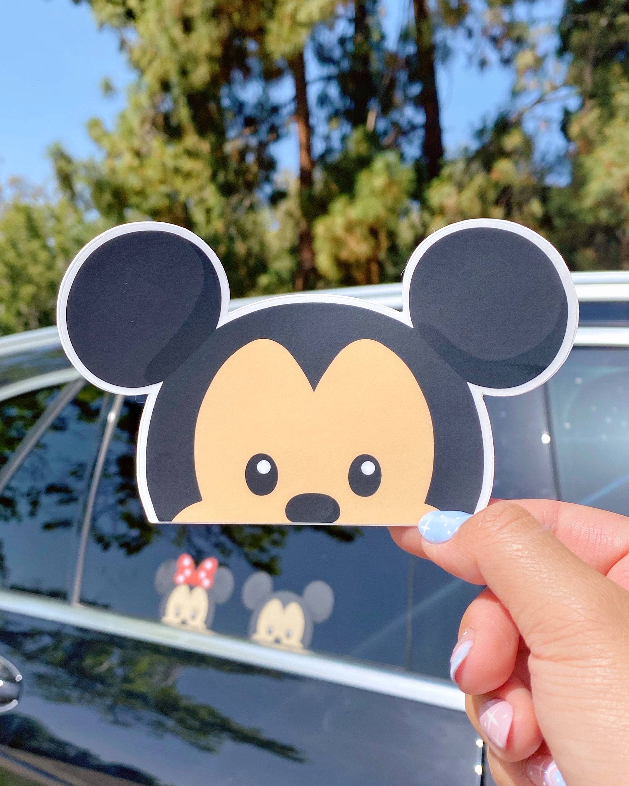 Minnie Peeker Transparent Car Decal/ Mouse Mickey Peekaboo Window ...