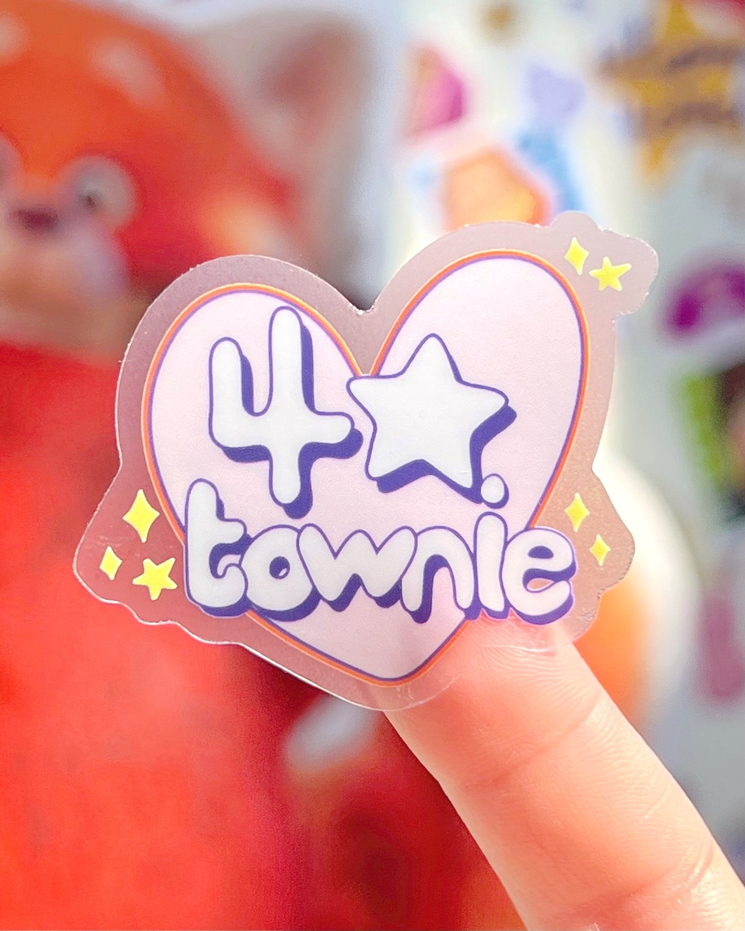 4 Townie Fangirl Transparent Sticker/ Turning Red Mei Mei Pixar Disney ...